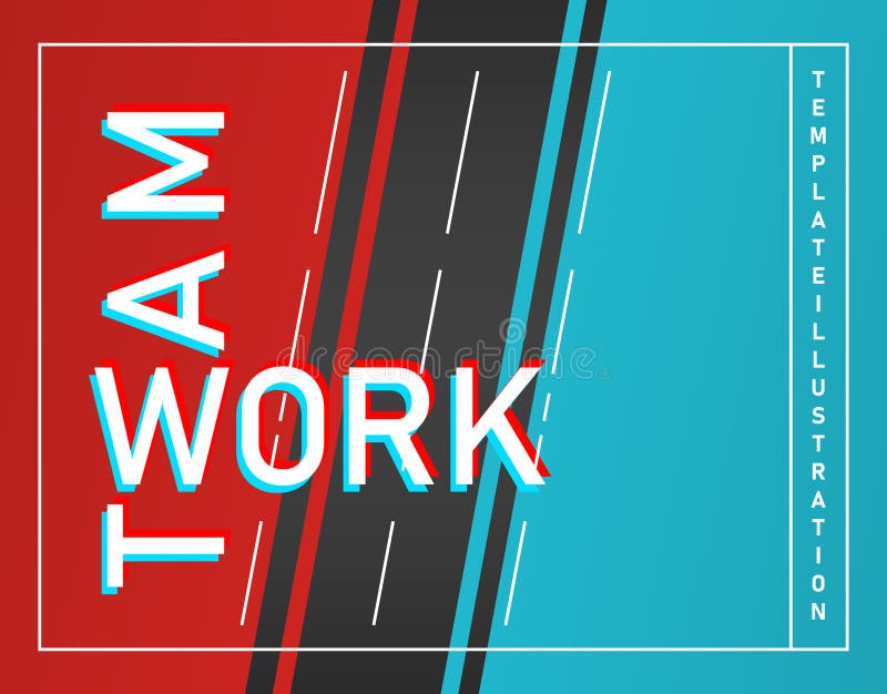 Abstract Colorful Teamwork Banner. Modern Template Design with Text and ...