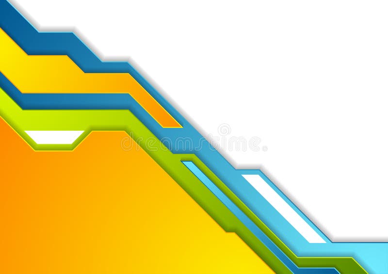Abstract Colorful Tech Geometric Background Stock Vector - Illustration ...