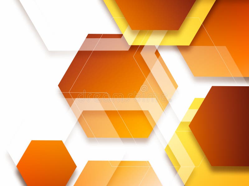 Abstract Colorful Technical Background with Hexagon Stock Illustration ...