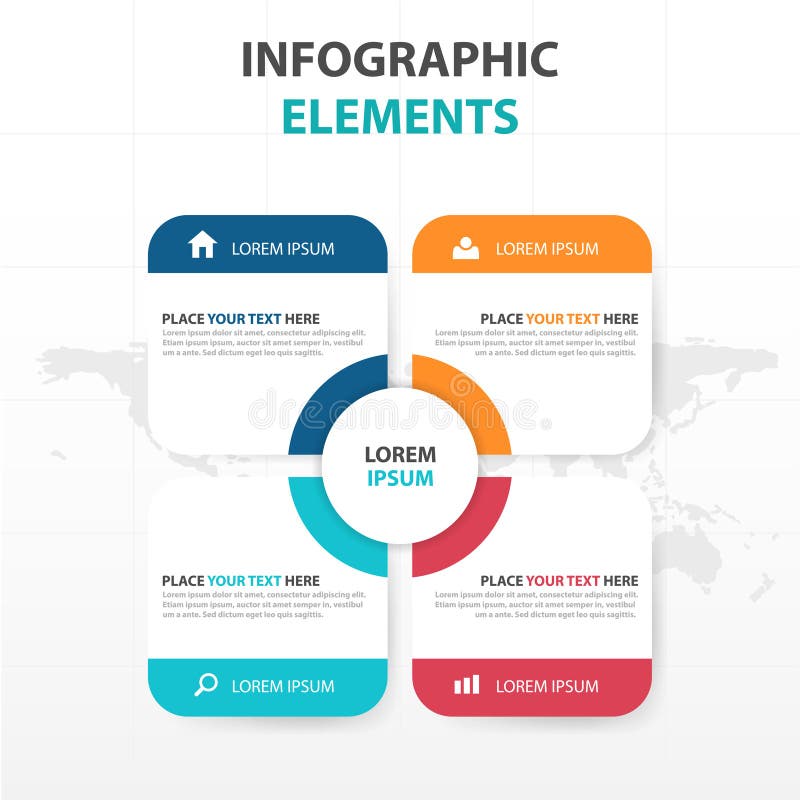 Abstract Colorful Text Box Business Infographics Elements, Presentation ...