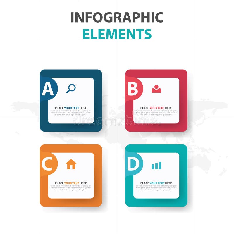 Abstract Circle Text Box Business Infographics Elements, Presentation ...