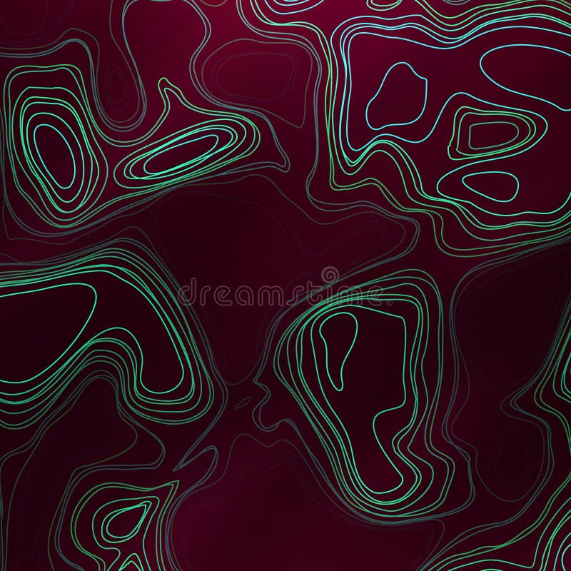 Abstract Colorful Topographic Background with Colored Liquid Wavy Lines ...