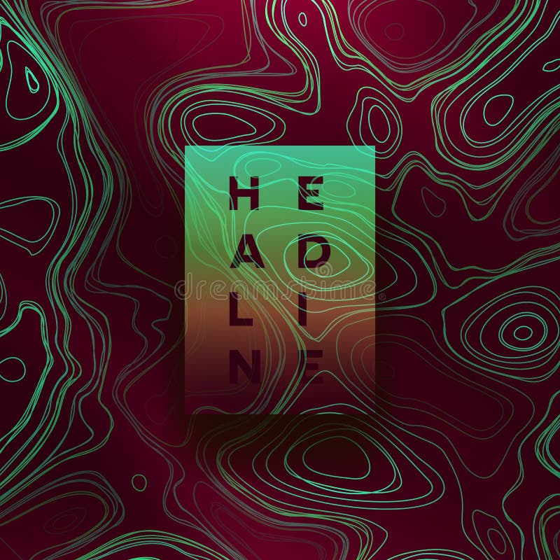 Abstract Colorful Topographic Background with Colored Liquid Wavy Lines ...