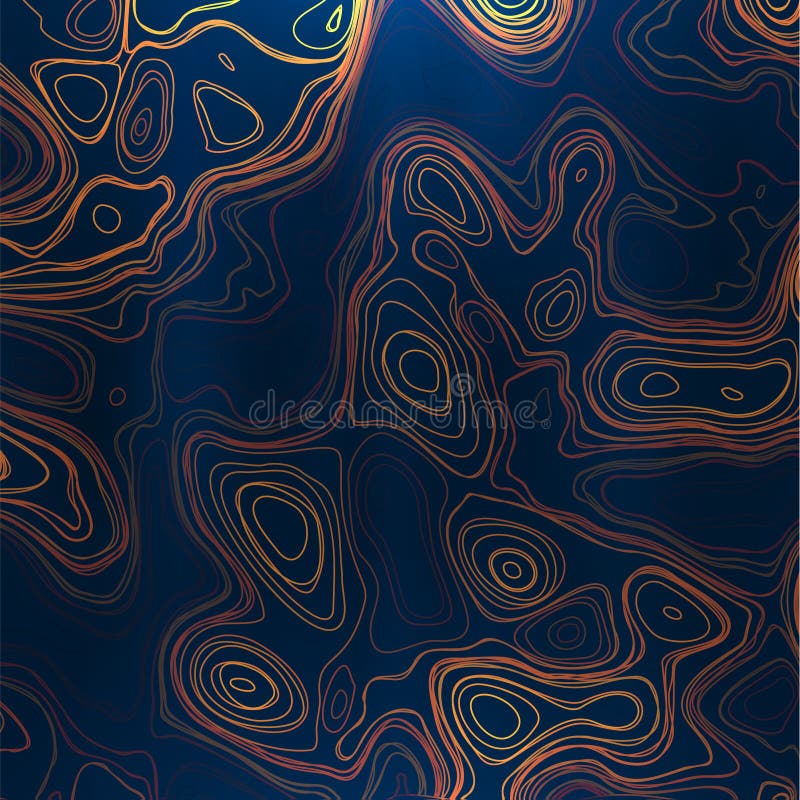 Abstract Colorful Topographic Background with Colored Liquid Wavy Lines ...