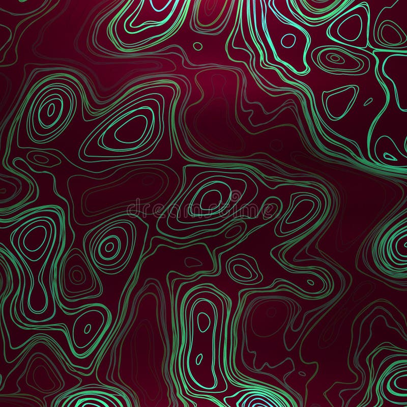 Abstract Colorful Topographic Background with Colored Liquid Wavy Lines ...