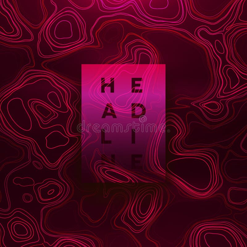 Abstract Colorful Topographic Background with Colored Liquid Wavy Lines ...