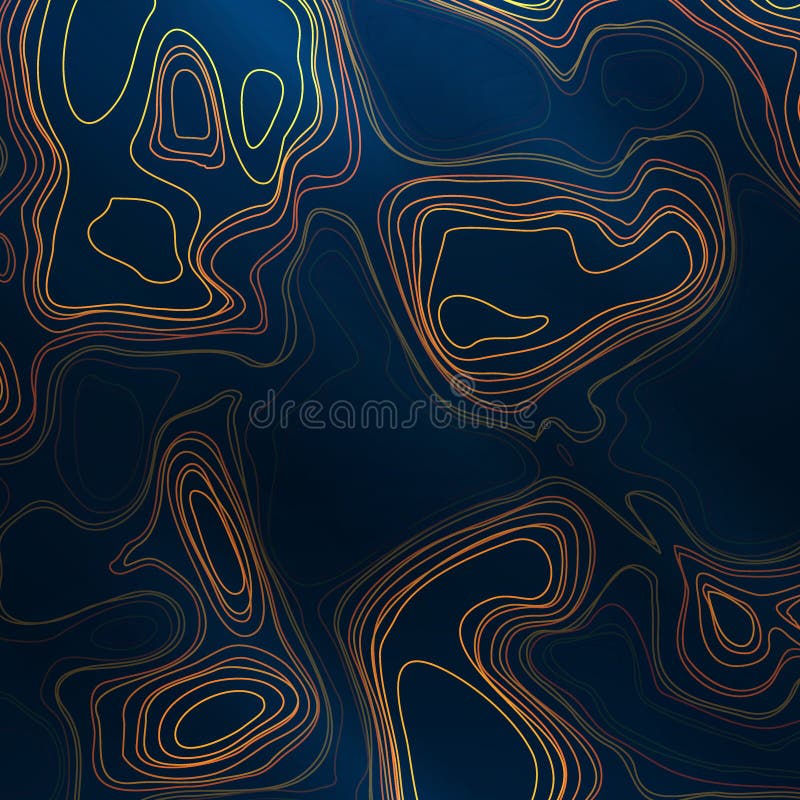 Abstract Colorful Topographic Background with Colored Liquid Wavy Lines ...