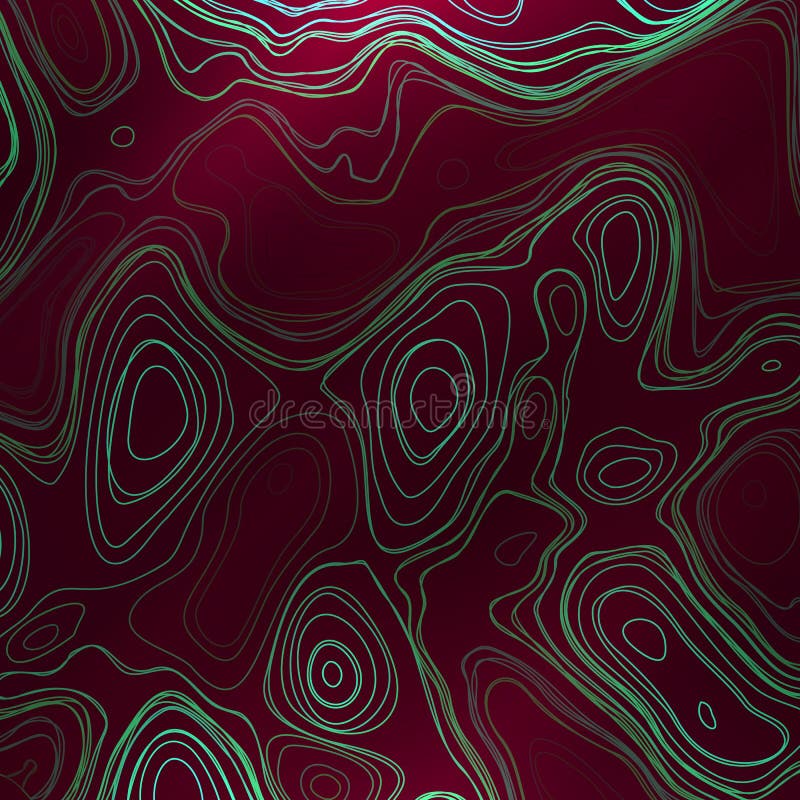 Abstract Colorful Topographic Background with Colored Liquid Wavy Lines ...