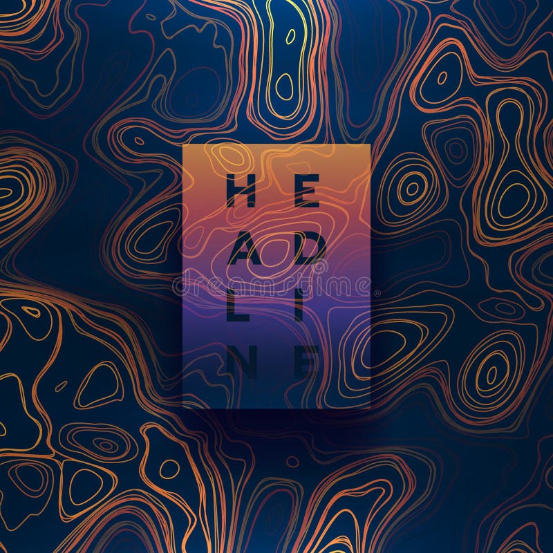 Abstract Colorful Topographic Background with Colored Liquid Wavy Lines ...