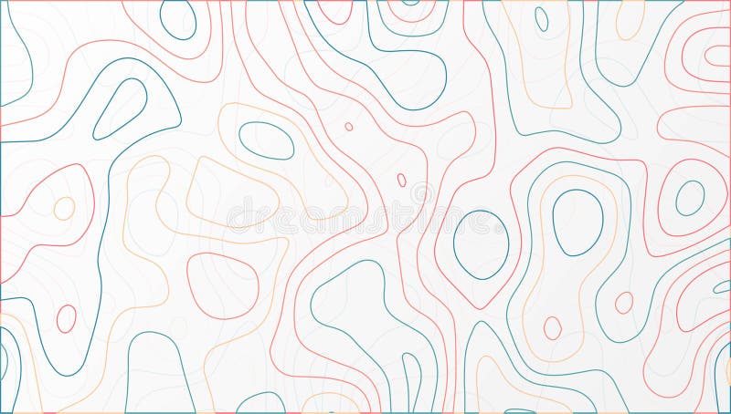 Abstract Colorful Topographic Map Design Stock Illustration ...