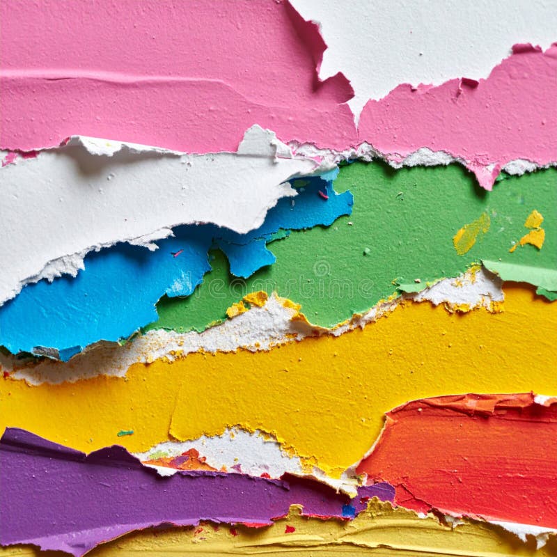 Abstract Colorful Torn Paper Texture Background Stock Illustration ...