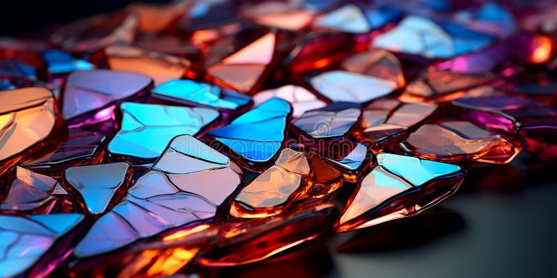 Abstract Colorful Translucent Crystal Background. Texture of Broken ...