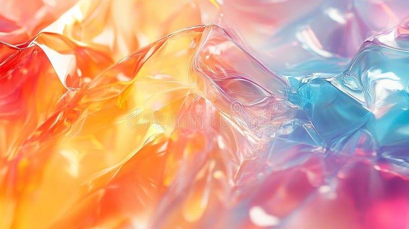Abstract Colorful Translucent Waves, Vibrant Texture Background Stock ...