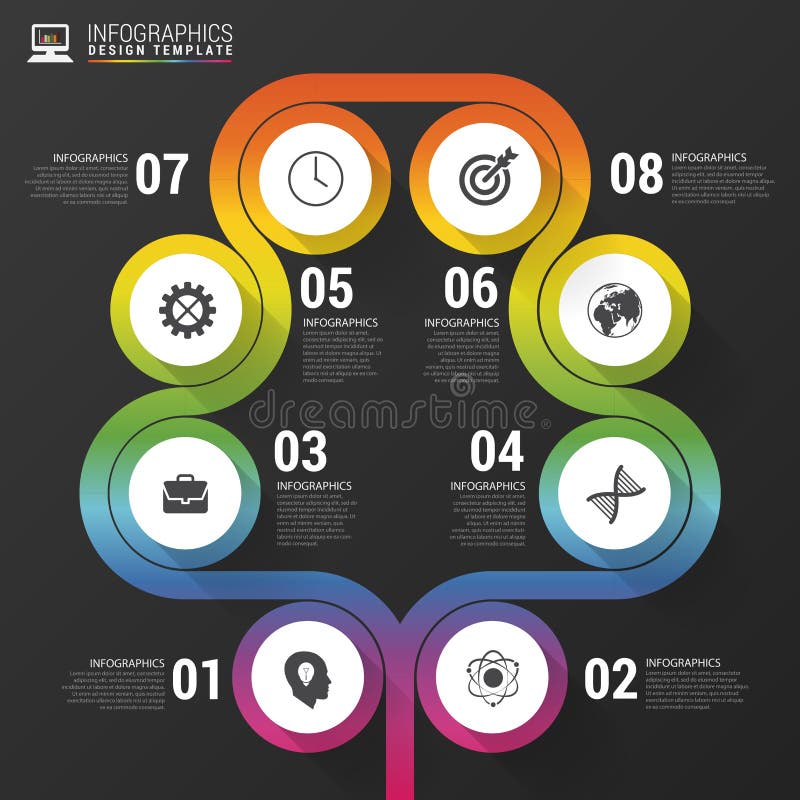 Abstract Colorful Tree. Timeline Infographic Template Stock Vector ...