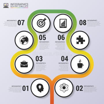 Abstract Colorful Tree. Timeline Infographic Template Stock Vector ...