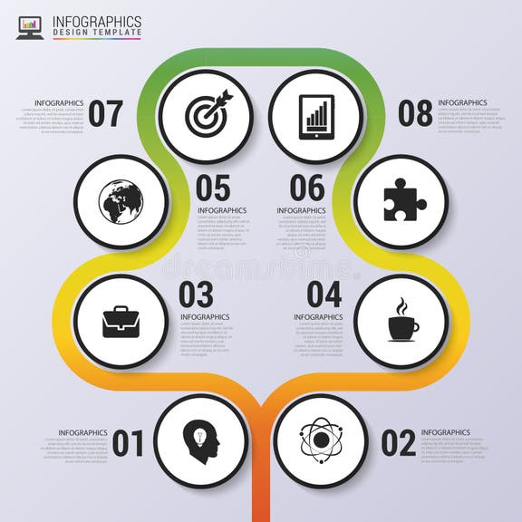 Abstract Colorful Tree. Timeline Infographic Template Stock Vector ...