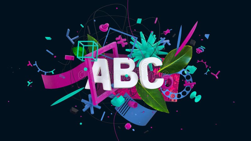 ABC creative sign stock illustration. Illustration of learning - 108922448