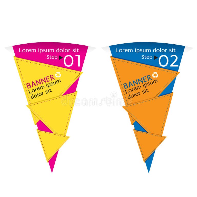 Abstract Colorful Triangle Banner. Stock Vector - Illustration of ...