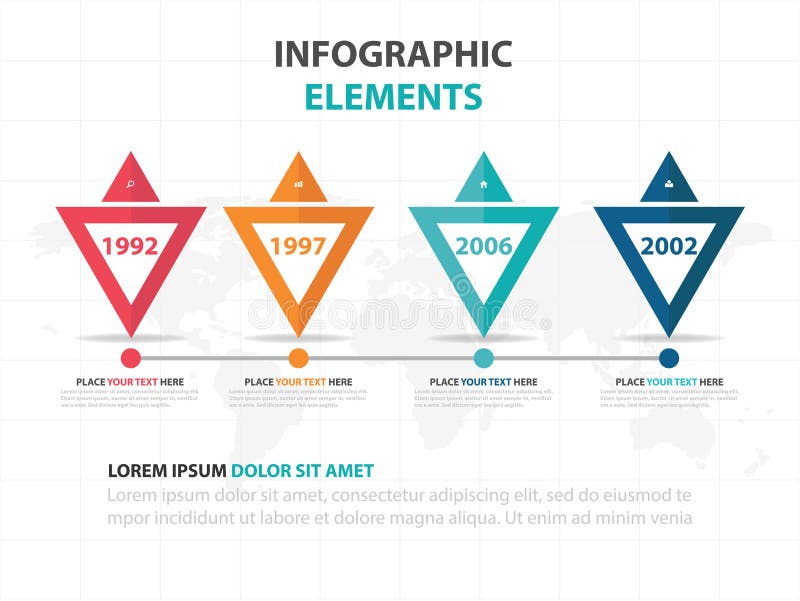 Abstract Colorful Triangle Business Timeline Infographics Elements ...
