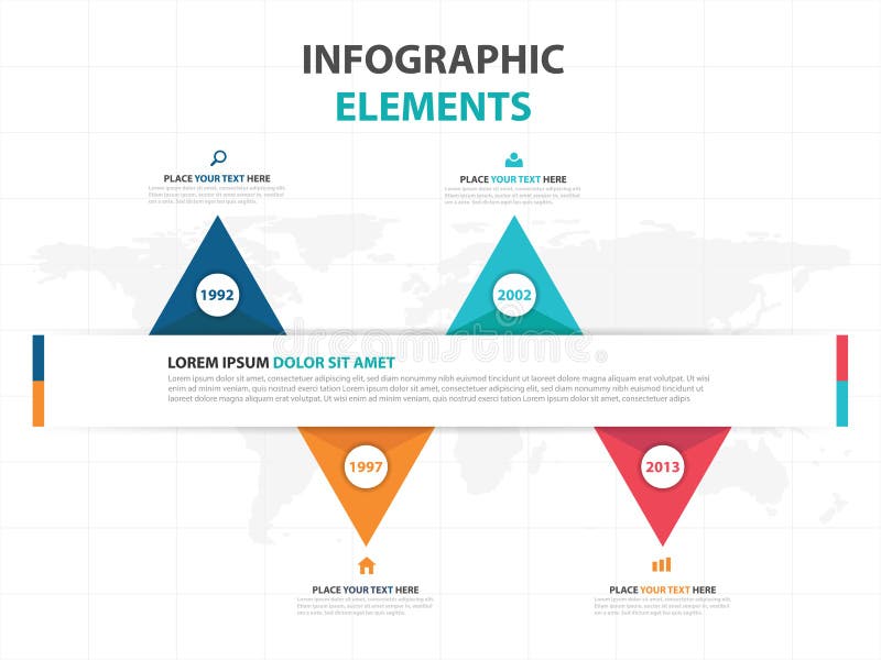 Abstract Colorful Triangle Business Timeline Infographics Elements ...
