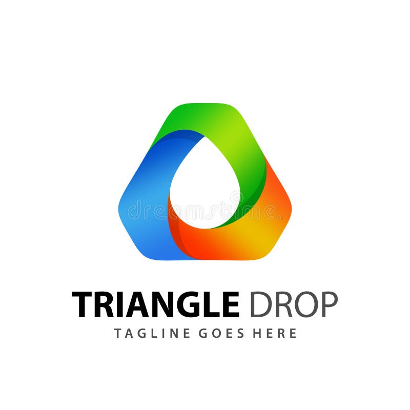 Abstract Colorful Triangle Drop Icon Logo Design Vector Illustration ...