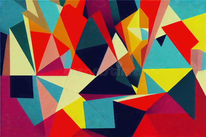 Abstract Colorful Triangle Geometric Shapes Mosaic Pattern Background ...