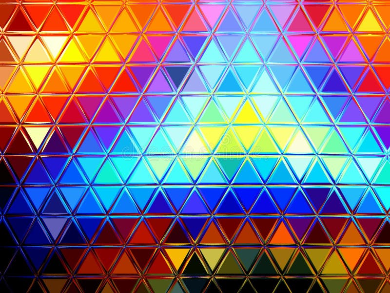 Abstract Colorful Triangles Background Stock Illustration ...