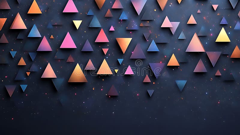 Abstract Colorful Triangles Falling Background Design Stock Image ...