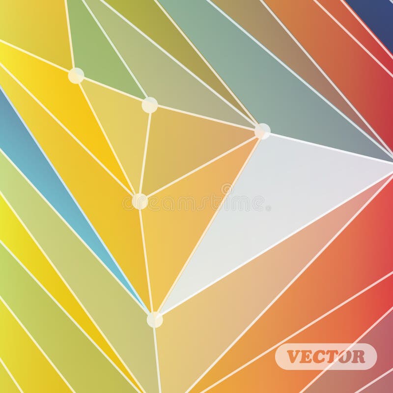 Abstract Colorful Triangles Stock Vector - Illustration of node ...