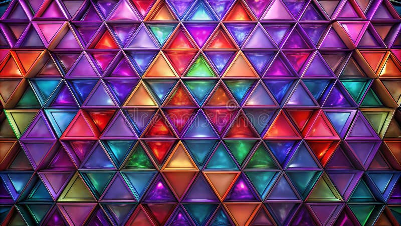 Abstract Colorful Triangular Geometric Pattern Background with Shiny ...