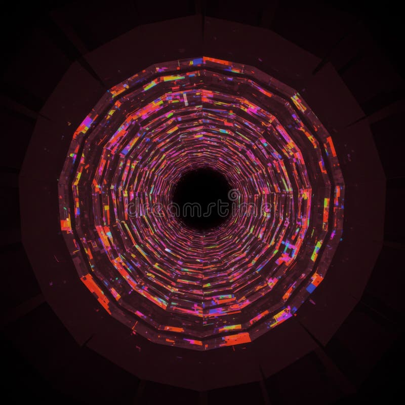 Colorful tunnel stock illustration. Illustration of concept - 23923799