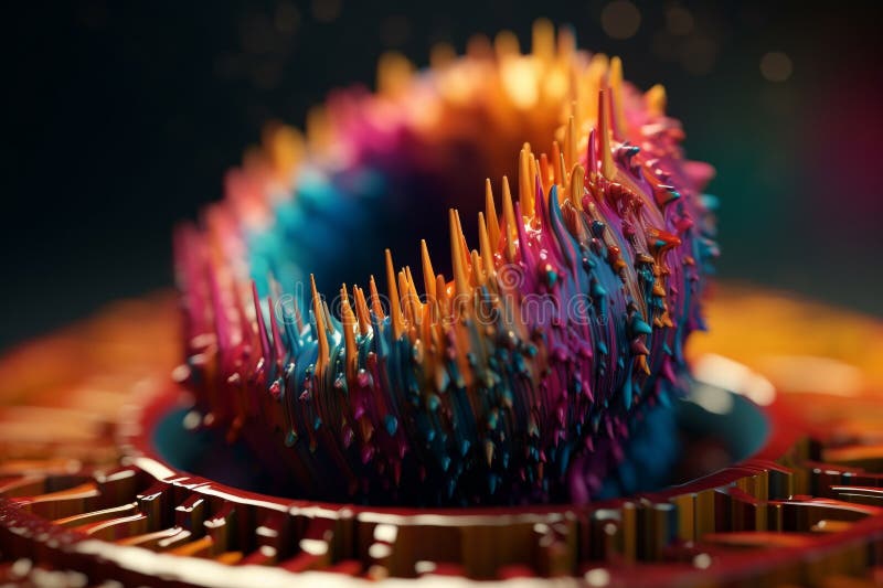 Abstract Colorful Twisted Object. Illustration. Generative AI Stock ...