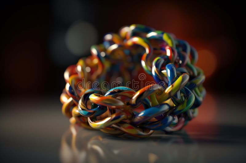 Abstract Colorful Twisted Object. Illustration. Generative AI Stock ...