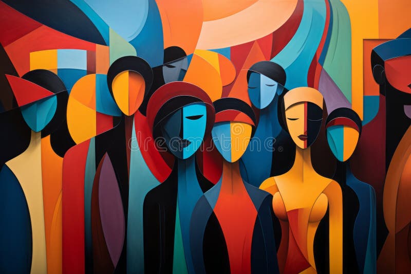 Abstract Colorful Unrecognizable Figures Stock Illustrations – 11 ...