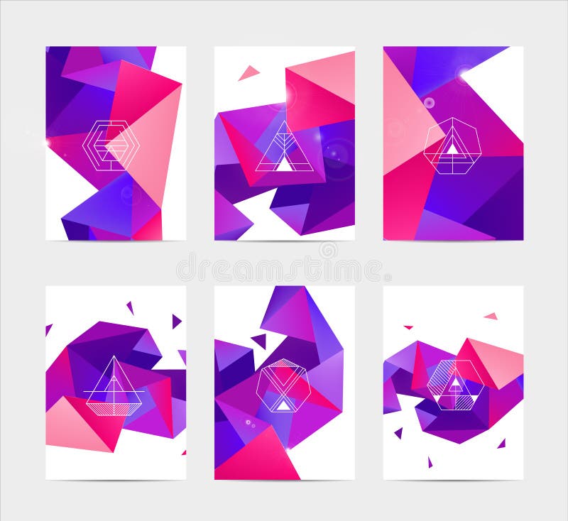 Abstract Colorful User Interface Template Set Stock Vector - Illustration of mobile, design ...