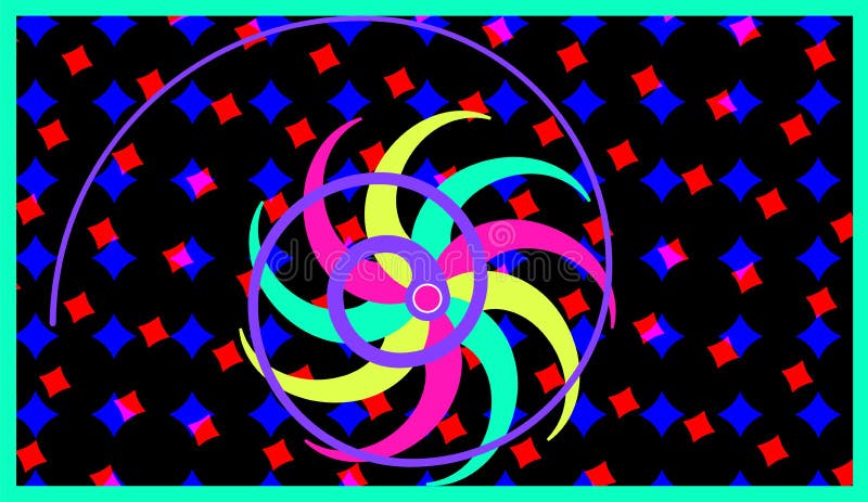 Abstract Colorful Vector Background with Psychedelic Effect Stock ...