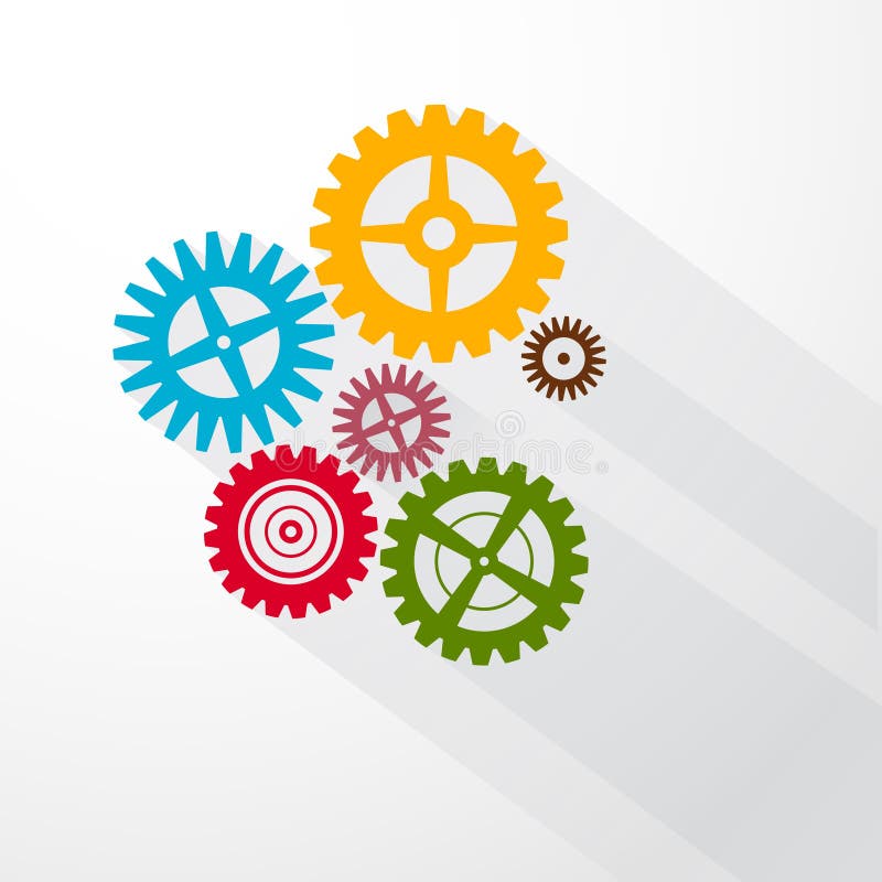 Abstract Colorful Vector Cogs - Gears Stock Vector - Illustration of ...
