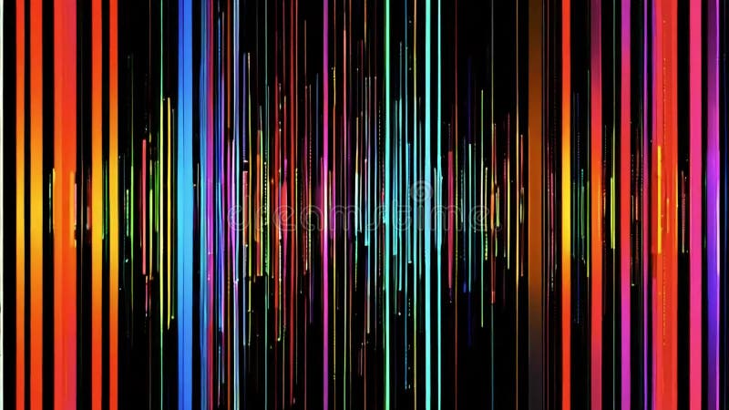 Abstract Colorful Vertical Lines on Black Background Stock Footage ...