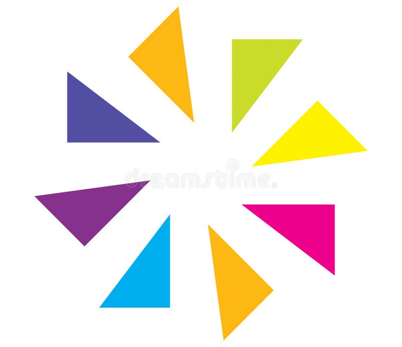 Abstract Colorful, Vivid, Vibrant Angular, Geometric Design Element ...