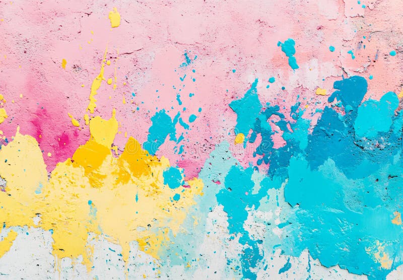 Abstract Colorful Wall Texture Paint Splatter High Quality Image Stock ...