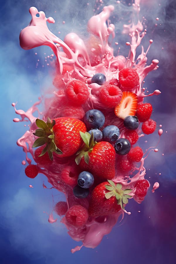 Abstract Colorful Wallpaper with Berry. Stock Photo - Image of pink ...