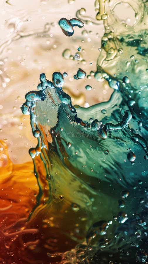 Abstract Colorful Water Splash Stock Photo - Image of droplets, vibrant ...