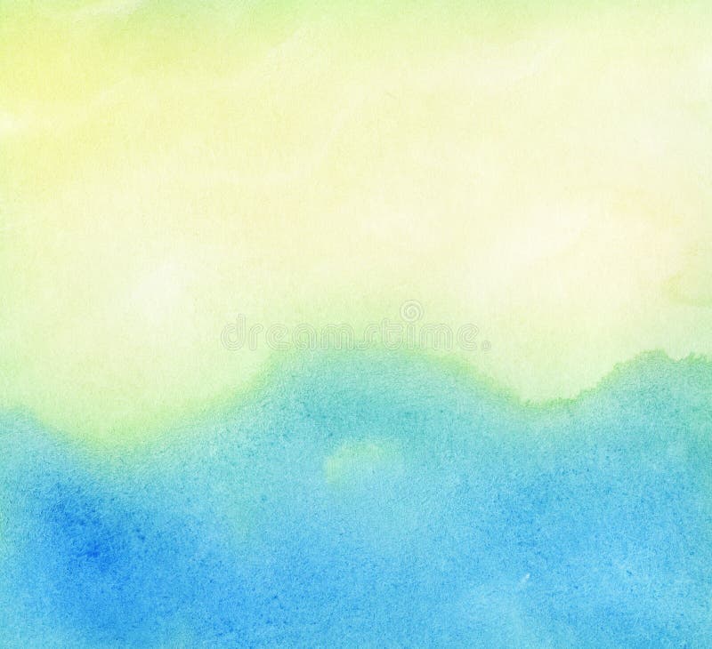 Abstract Watercolor Hand Painted Landscape Background. Stock Image ...