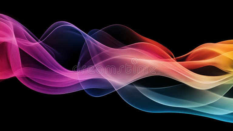 Abstract Colorful Wave Background Design Stock Illustration ...
