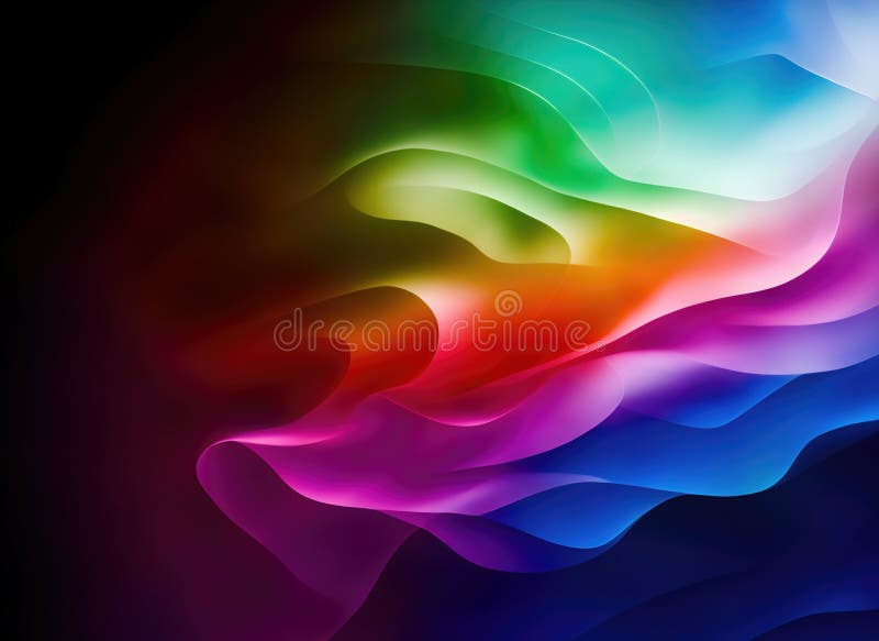 Abstract Colorful Wave Background For Design Stock Illustration