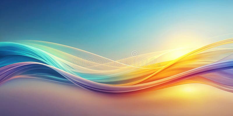 Abstract Colorful Wave Background Design Featuring Smooth Transitions ...