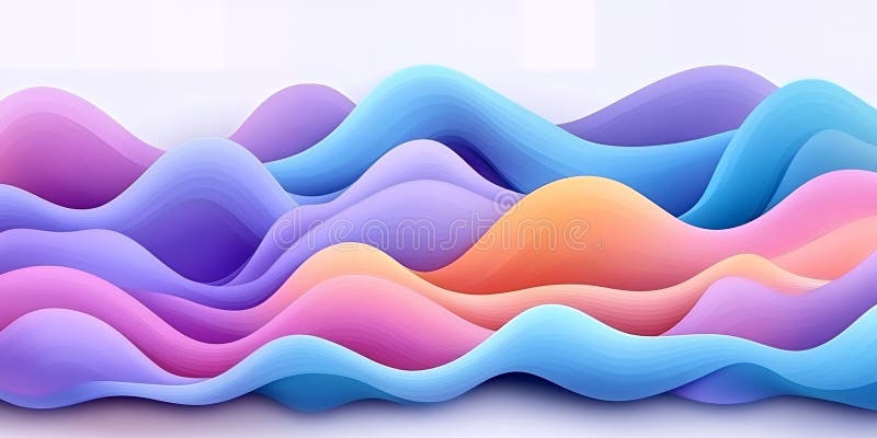 Abstract Colorful Wave Background Fluid Design Pastel Hues Modern Art ...