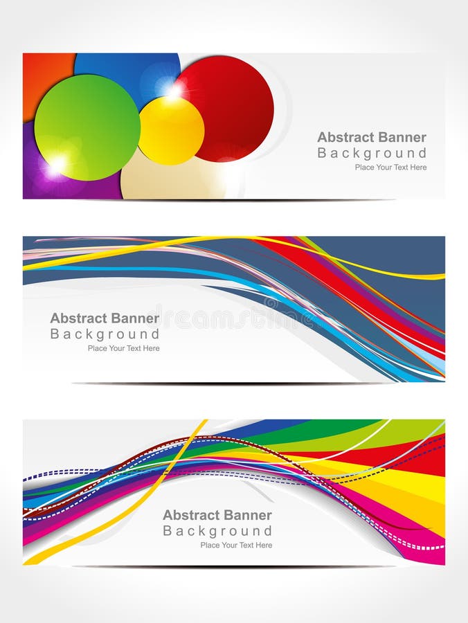 Abstract Colorful Wave Banner Stock Vector - Illustration of antique ...
