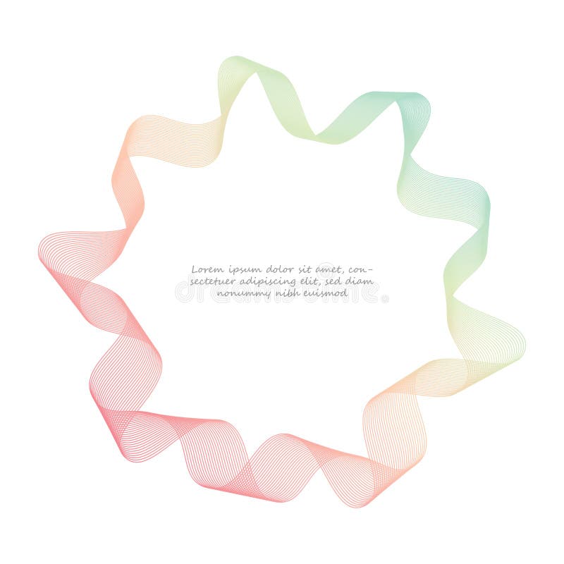 Abstract Colorful Wave Circle Frame Background Element for Design ...