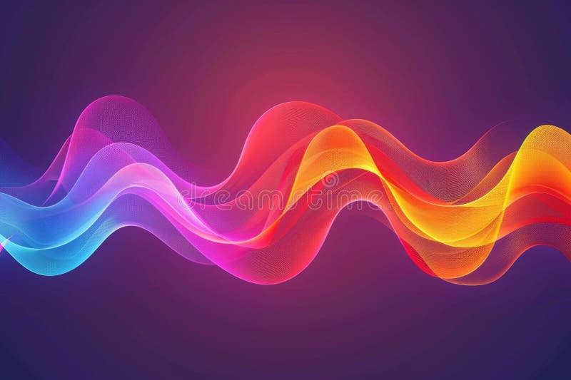 Abstract Colorful Wave Design, Wave Pattern Background, Vibrant Color ...